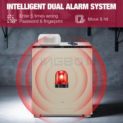 China Home Fingerprint Biometric Safe Box Smart Safe Box Night Table For Security for sale