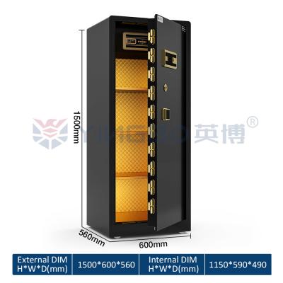 China 12mm Thick Steel Door Home Safe Box Adjustable Shelves Private Inner Lock Box for sale
