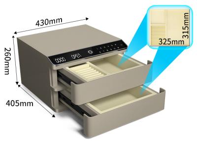 China Two-layer Drawer Jewelry Safe Box Intelligent Dual Alarm System Steel Bedside Table for sale