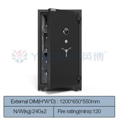 China Yingbo Large Fireproof Safe 2 Hours Fireproof Best Fireproof Safe For Cash Jewelry for sale