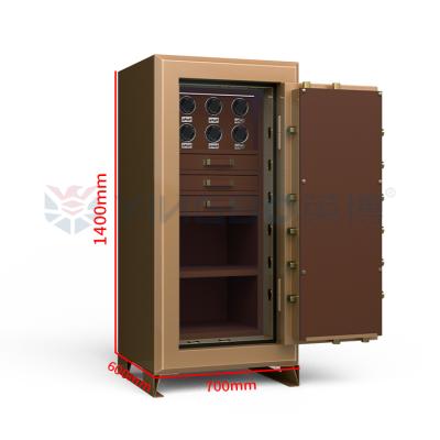China Large Size Luxury Piano Finish Jewelry Safe Box Watch Winder Best Jewelry Safe Storage for Home for sale