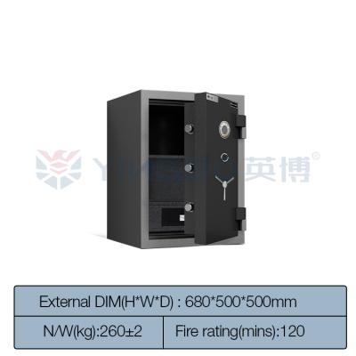 China Yingbo Mechanical Lock Fireproof Safe Box Cement Material Fire Rating 2 Hours for sale