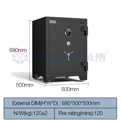 China Good Safe Box With Fingerprint Lock Solid Steel Anti Theft Fire Proof Safe Box 2 Hour Fireproof Safe for sale