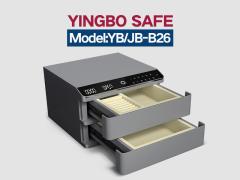 Brandveilig Juwelendoos Dubbele lagen Solid Steel Juwelen Safe Doos Met Auto Open