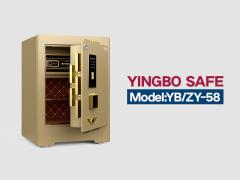 YB/ZY-58 Biometric Fingerprint Commercial Safe Box Smart para la seguridad bancaria con mango de aleación de zinc