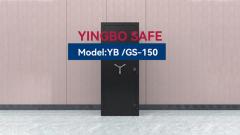 BLACK GUN SAFE WITH LED LIGHT