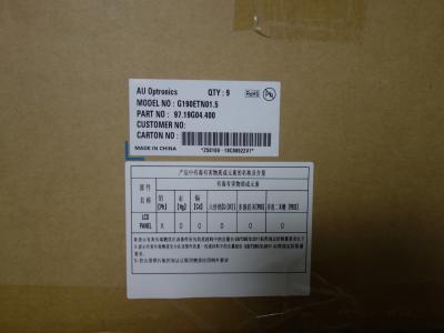 Cina I colori a 19 pollici di TFT G190ETN01.5 1280*1024 16.7M del pannello LCD durevole di AUO con il LED guidano in vendita