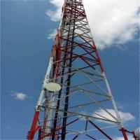 China Self Supporting Telecom Tower 3 Legs Triangular Angle Steel Lattice Tower for sale