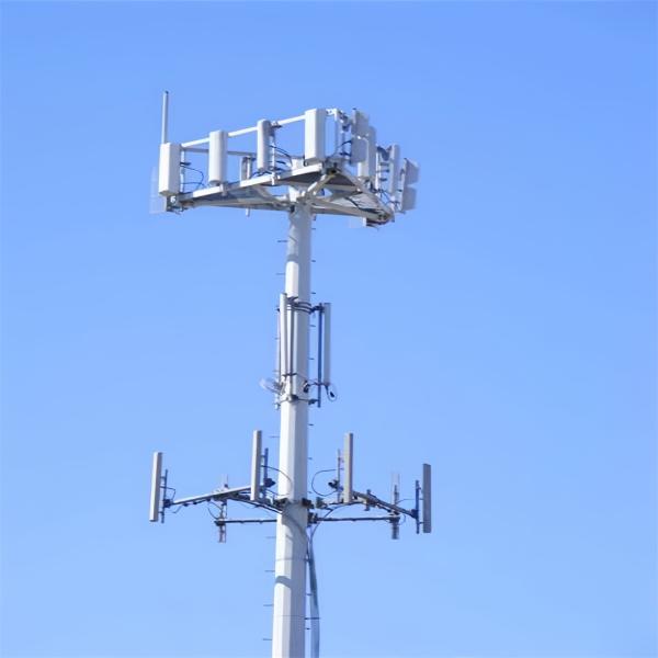 Quality Single Tube Round Pole Gsm Monopole Communication Tower 20m 30m 40m High Self Supporting Steel Structure for sale