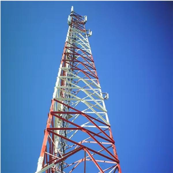 Quality 45 60 Degree Angle Telecom Antenna Tower 3 Leg  4 Legged Angular Self Supporting Lattice Tower for sale
