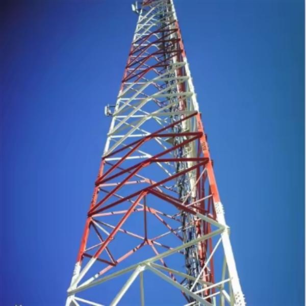 Quality 30m Galvanized Steel 3 Legged Angular Steel Tower Single Mast Communication for sale