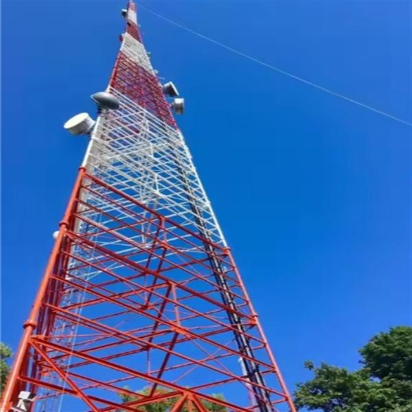 Quality TV Antenna Pole Mast 3 Legged Tubular Steel Tower 175M- 300M for sale