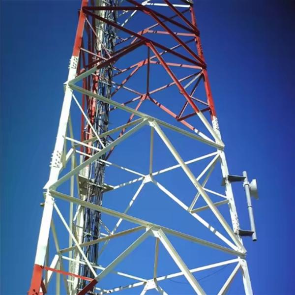 Quality 30m Galvanized Steel 3 Legged Angular Steel Tower Single Mast Communication for sale