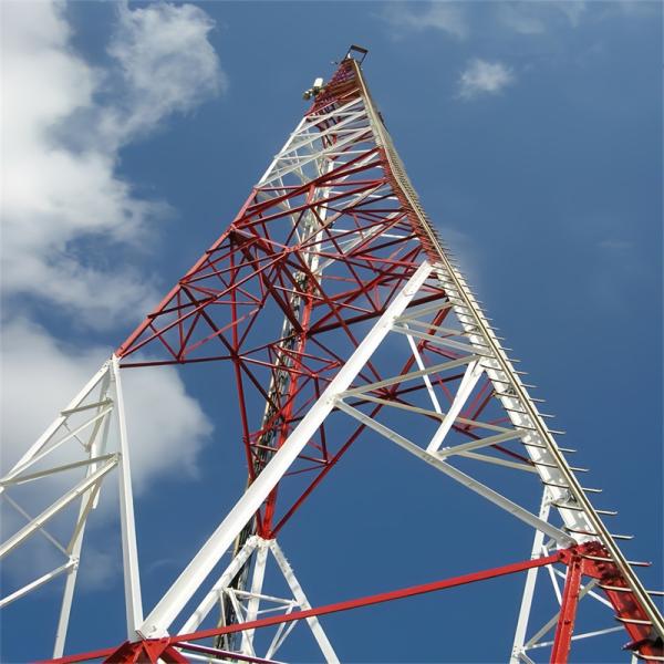 Quality 30m Galvanized Steel 3 Legged Angular Steel Tower Single Mast Communication for sale