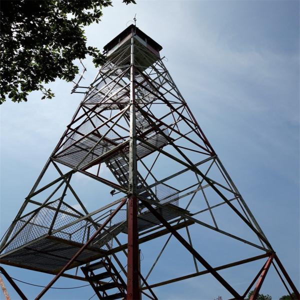 Quality Galvanized Steel Lightning Protection Forest Watchtower Guard Tower 15m - 50 m for sale