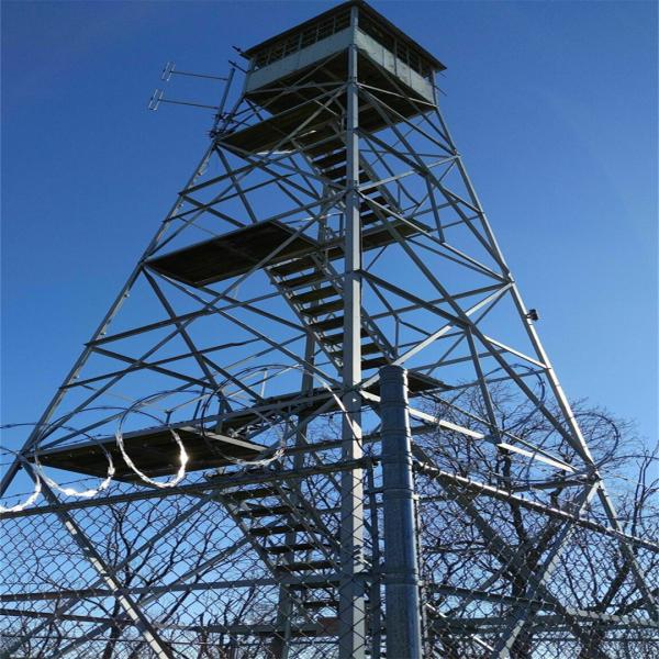 Quality Galvanized Steel Lightning Protection Forest Watchtower Guard Tower 15m - 50 m for sale