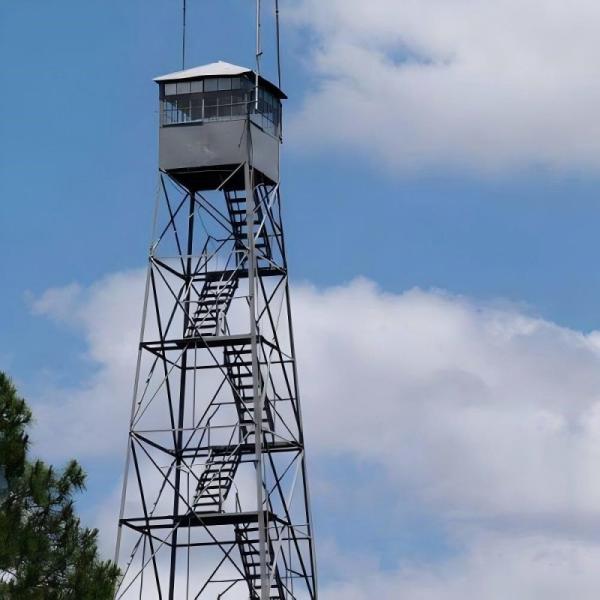 Quality Customized 4Leg Fire Guard Tower Security Angle Steel Fire Protection Watching Tower Monitoring System for sale