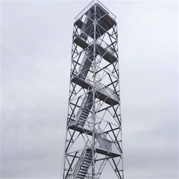 Quality Prefabricated Security Watch Tower Steel Structure AR500 / Q355 Guard House for sale