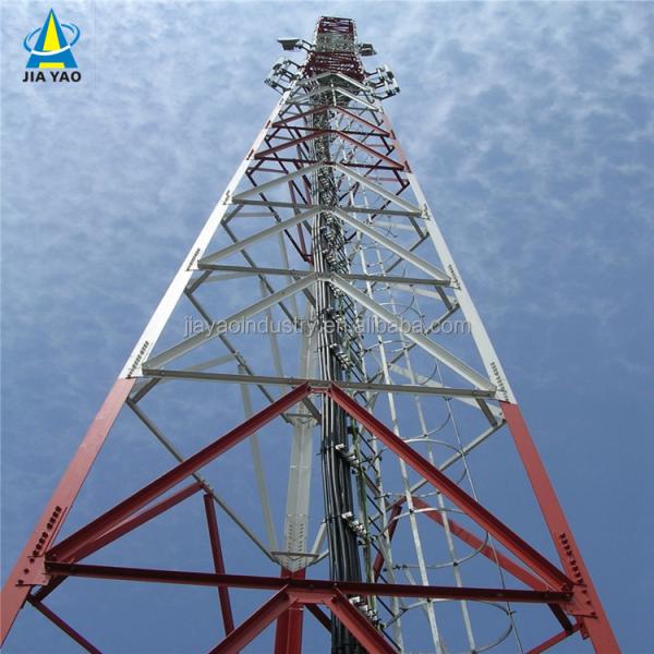 5 10 15 20 25 30 M de auto-apoyo de acero angular galvanizado con 3 patas torre 5-100M