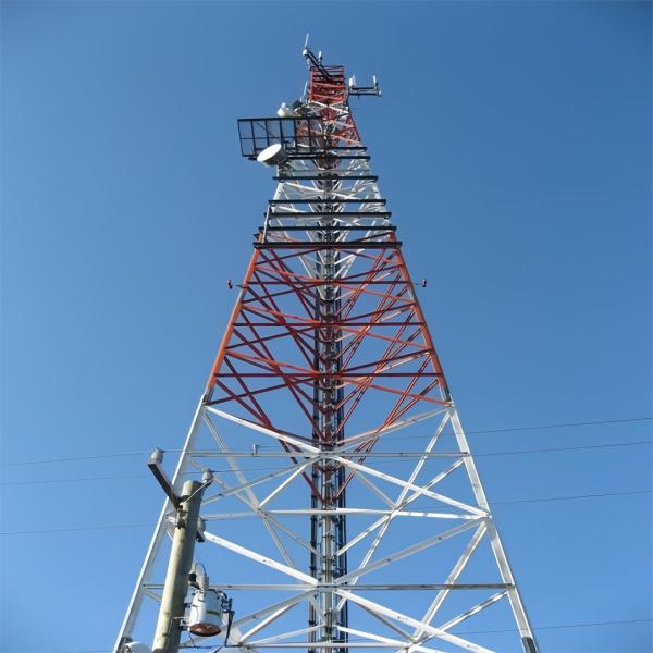 Quality 3 Legged Angular Steel Tower 20M -65 M Mast Pylon Iron Telecommunication Angular Tower for sale
