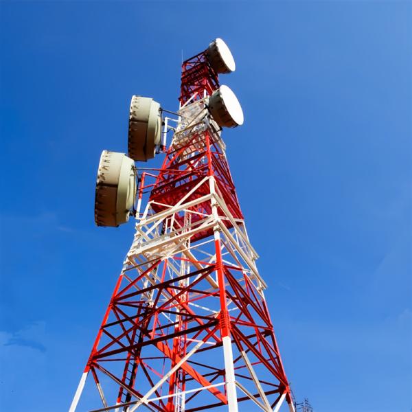Quality Self Supporting Antenna Tower 4 Leg Tower Galvanized 20m - 55m 60m for sale
