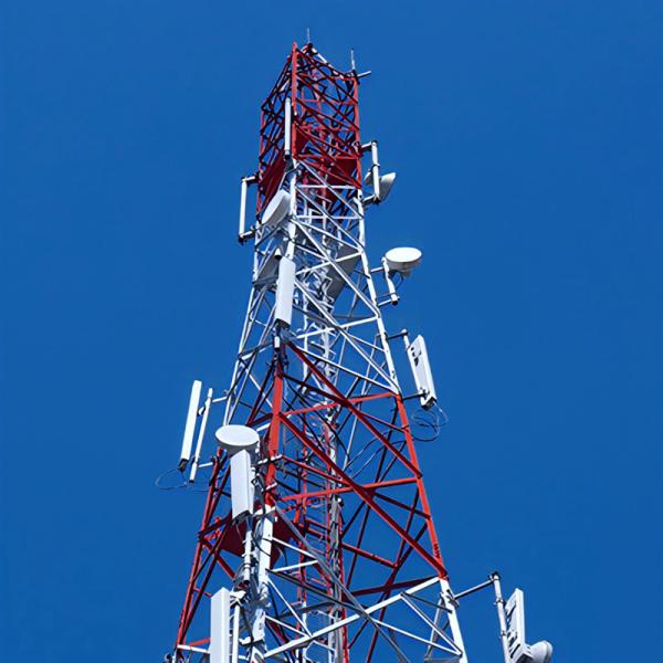 Quality 20m 40m 45m 50m Four Leg Steel Mast Gsm Cellular Telecommunication Bts Antenna for sale