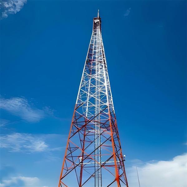 Quality Telecom Shelter Design 60m 4 Legged Angular Steel Tower Angle Lattice Radio for sale