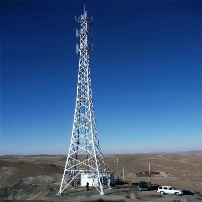 China Stahltruss Turm Konische GSM-Struktur Telekommunikation 4 Beinige Winkelstahlturm zu verkaufen