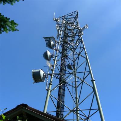 China Self Supporting Hot-Dip Galvanized Digital Tv Receiver Cell Radio Telecom Wifi Antenna Triangular Steel Mast Tower for sale