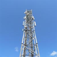 China Three Legged self Supporting Telecom Tower Angular Steel Narrow Base 45m 50m 55m 60m 65m for sale