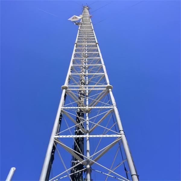 Quality 15m 20m 25m 40m 200 Feet Antenna Telecommunication Tower Tubular Radio TV FM Broadcast Antenna 3 Legs for sale