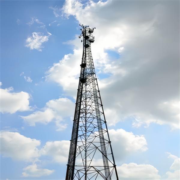 Quality TV Antenna Pole Mast 3 Legged Tubular Steel Tower 175M - 300M 3 legged tower for sale