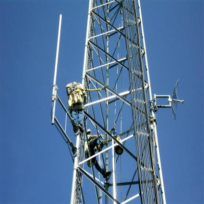 China Gsm Base Station Vhf Uhf Radio Communication Antenna 3 Legged Tubular Steel Tower for sale