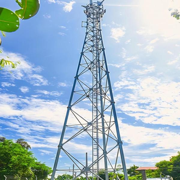 Quality 20m 25m - 60m 65m 3 Legged Tower Tubular Telecom Tubular Steel Tower for sale