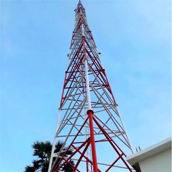 Quality 20m 25m 30m 35m 45m 50m 55m 60m 65m Three Legged Tower Self Supporting Lattice Tubular Steel Tower for sale