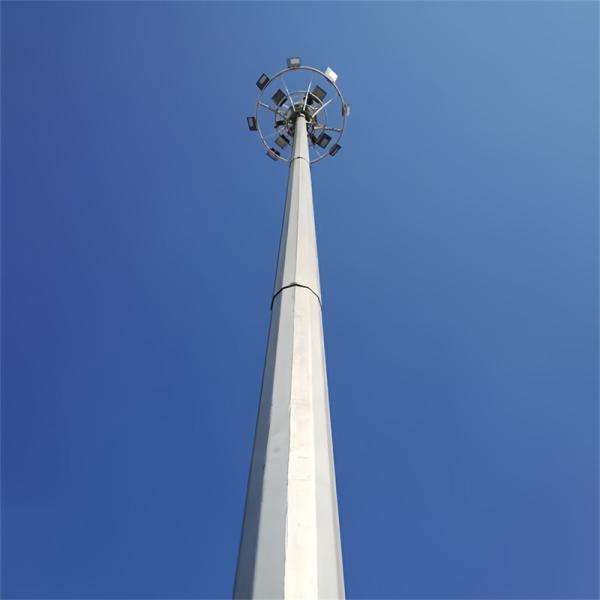 Quality Wifi Phone Signal 5G Cell Base Station Steel Telecom Monopole Tower 5 10 20 25 30 35 40 Meter for sale