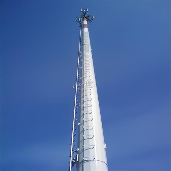 Quality High Self Supporting Round Pole Monopole Steel Tower Gsm Communication Mast for sale