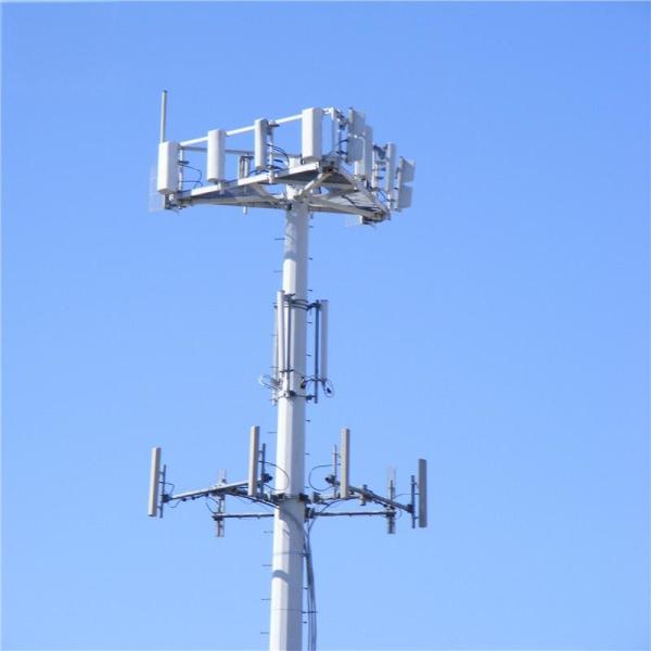 Quality 4G 5G Signal Cell Pole Monopole Tower Galvanized Gsm Antenna Bracket Mount for sale