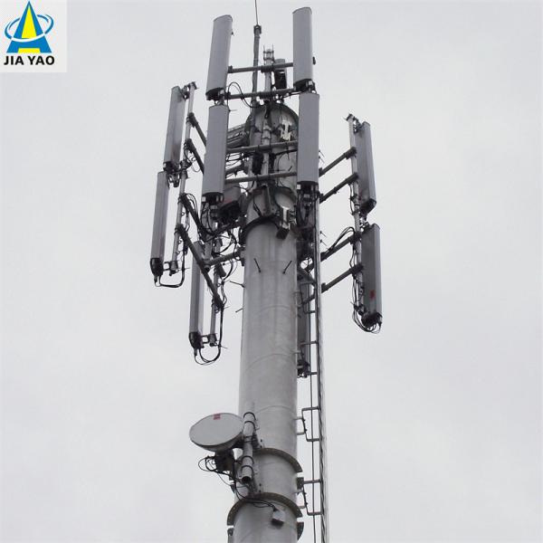High Temperature Baking Paint Communication Pole Hot Dip Galvanized Steel  30m Telecom Tower
