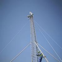 China Telecom Communication Guyed Wire Tower Steel 30M Lattice Triangle Triangular Mast for sale