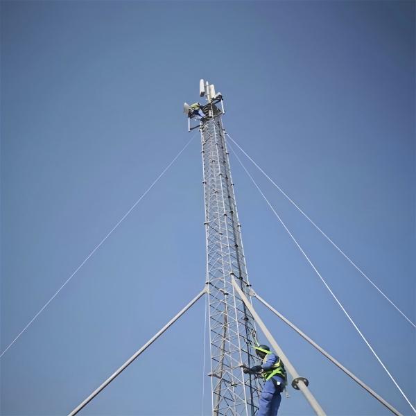 Quality 20M 20 Meter 30M 40 Meter 50M 3 Legs Guyed Wire Tower Tubular Galvanized Steel for sale