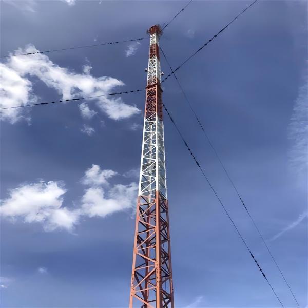 Quality Gsm 20 25m 30M Guyed Wire Tower  Triangle Mast Lattice Steel Towers for sale