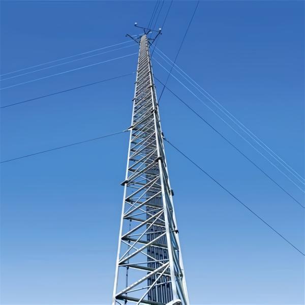 Quality Gsm 20 25m 30M Guyed Wire Tower Triangle Mast Lattice Steel Towers for sale
