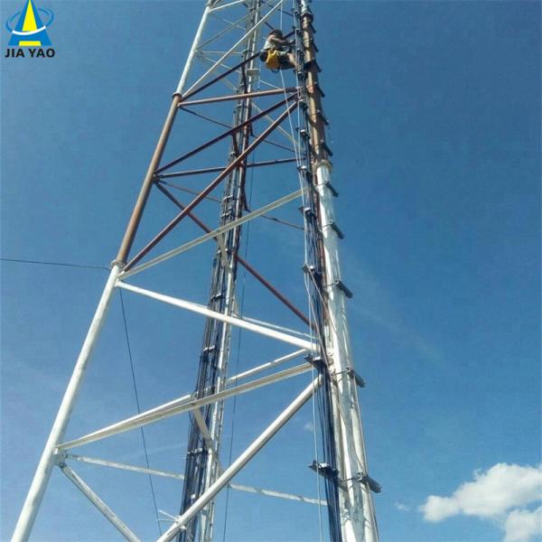Quality TV Antenna Pole Mast 3 Legged Tubular Steel Tower 175M- 300M for sale