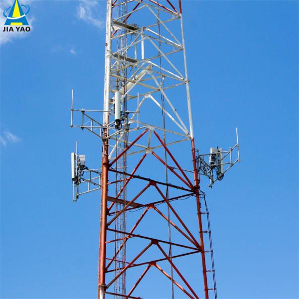 Quality TV Antenna Pole Mast 3 Legged Tubular Steel Tower 175M- 300M for sale
