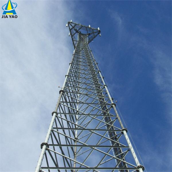 Quality TV Antenna Pole Mast 3 Legged Tubular Steel Tower 175M- 300M for sale
