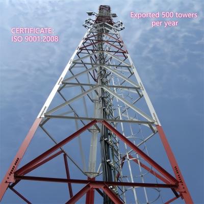 China 3 Legs Angle Communication Tower Galvanized Steel 30m Anti Rust 5G Signal Outdoor Urban Coverage for sale