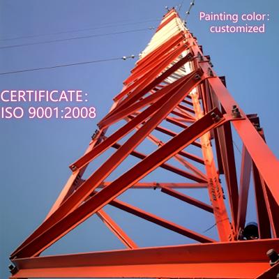 중국 3각 앵귤러 강철 타워 통신 타워 Q235 강철 25m LTE 네트워크 내후성 농촌 지역 판매용