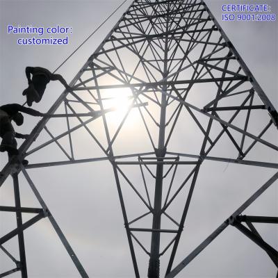 China 3 Legged Angular Steel Tower Communication Tower Q355 Steel 28m Mobile Network Wind Resistant Coastal Regions for sale