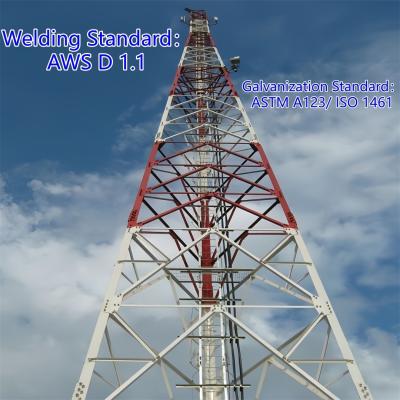 3 Legged Angular Steel Tower Communication TowerCarbon Steel 35m WiFi ...